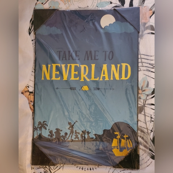 Disney | Art | New Peter Pan Take Me To Neverland Wall Sign 3x19 Peter ...